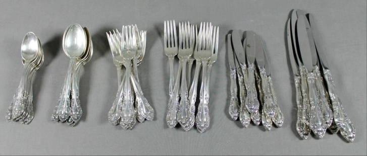 70 Pc. Alvin Sterling Silver Partial Flatware Set