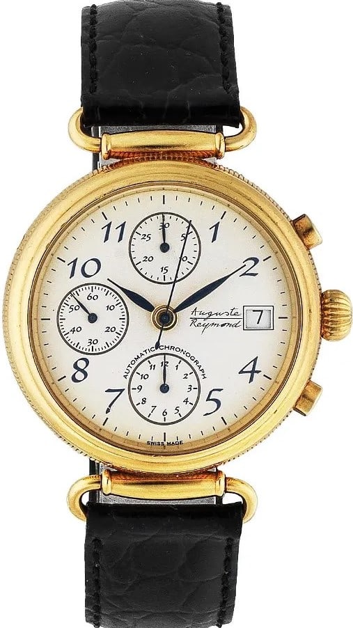 Auguste Reymond. An 18k Gold Automatic Calendar Chronograph Wristwatch ...
