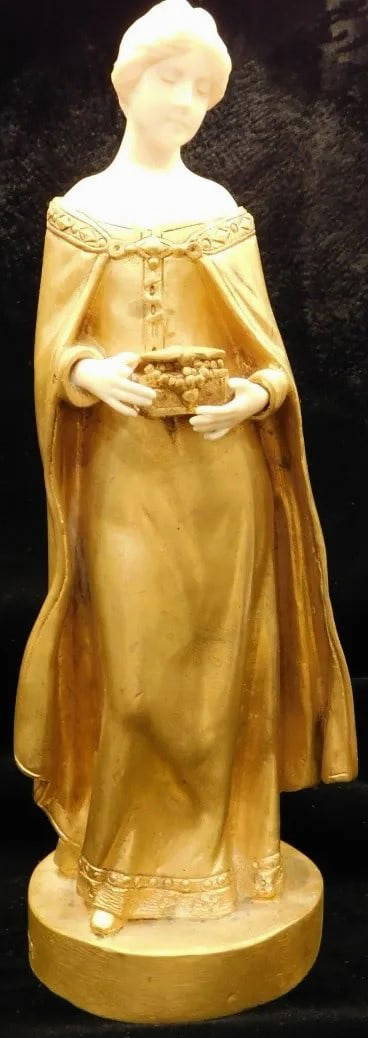 Antique Circa 1930 French Louis Sasson Bronze And Carved Figure Of ...