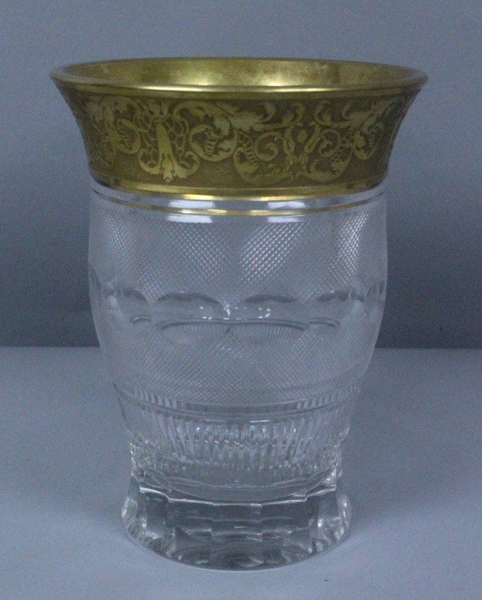SPLENDID GOLD MOSER VASE - Apr 07, 2013 | World of Antiques, Inc. in CA