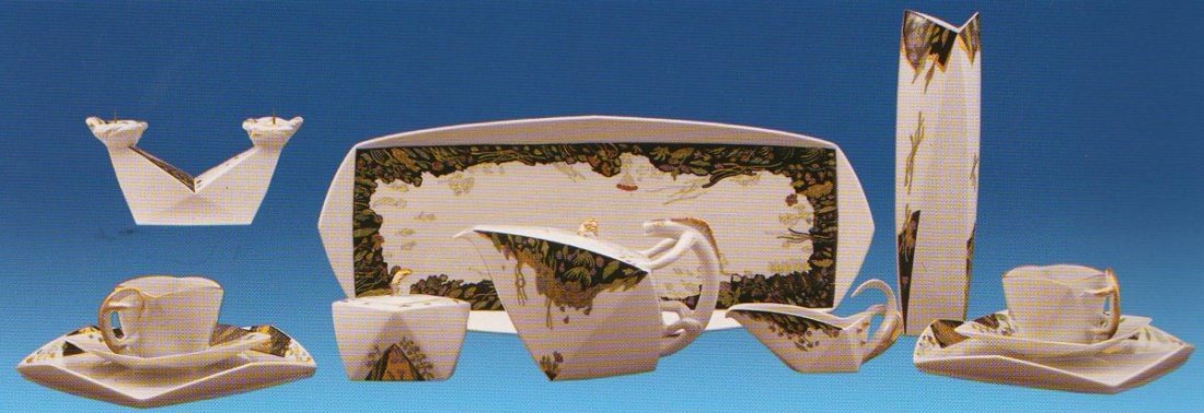 19TH C. MEISSEN TEA SET