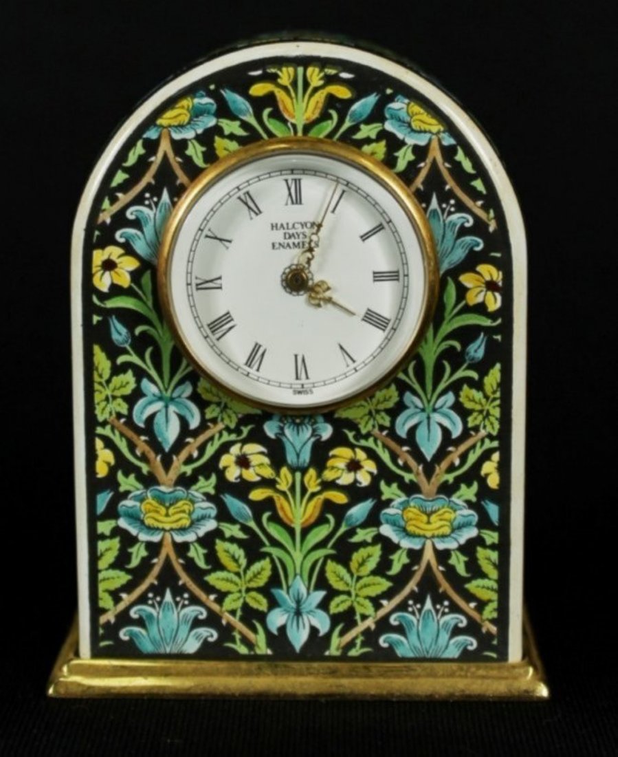 HALCYON DAYS ENAMELS CLOCK - Mar 27, 2014 | World of Antiques, Inc. in CA