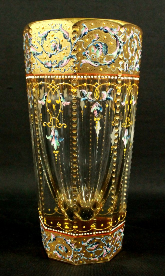 MOSER DECORATED VASE