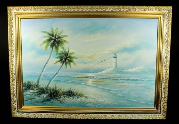 Antique Painting Signed L. Marcus