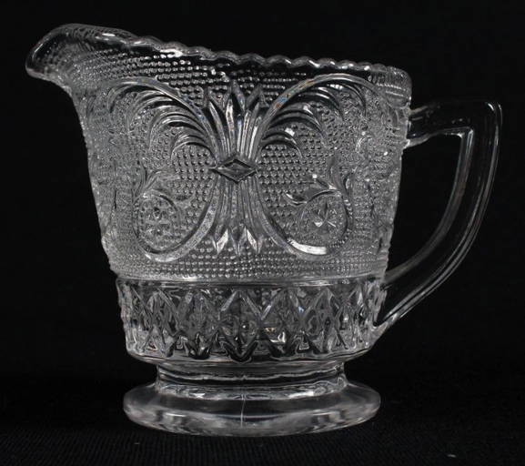 Duncan & Miller Sandwich Clear Pattern Mini Creamer