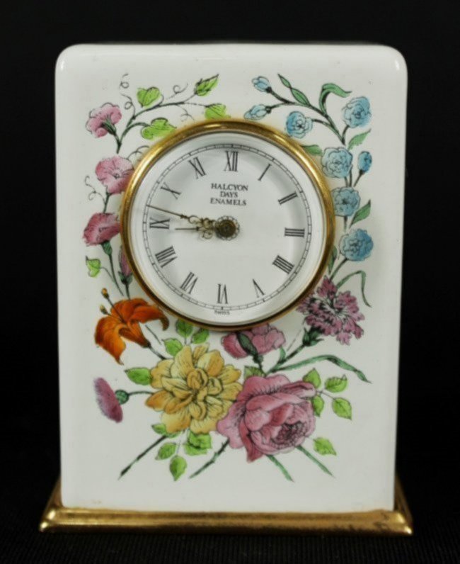 HALCYON DAYS ENAMELS CLOCK - Aug 08, 2015 | World of Antiques, Inc. in CA