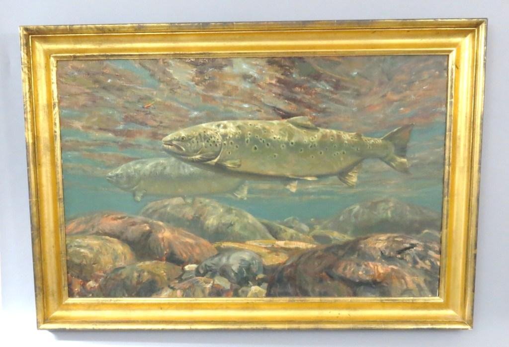 Oil Painting by Mike Stidham of Atlantic Salmon