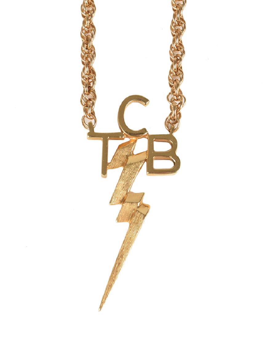 Elvis Presley 14K Gold TCB Necklace