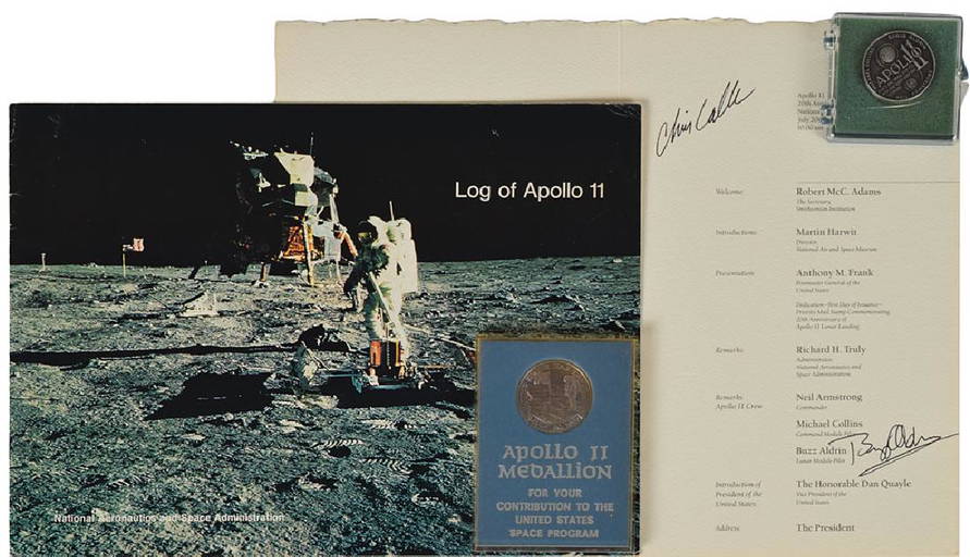 Buzz Aldrin And Chris Calle Apollo 11 Group Lot