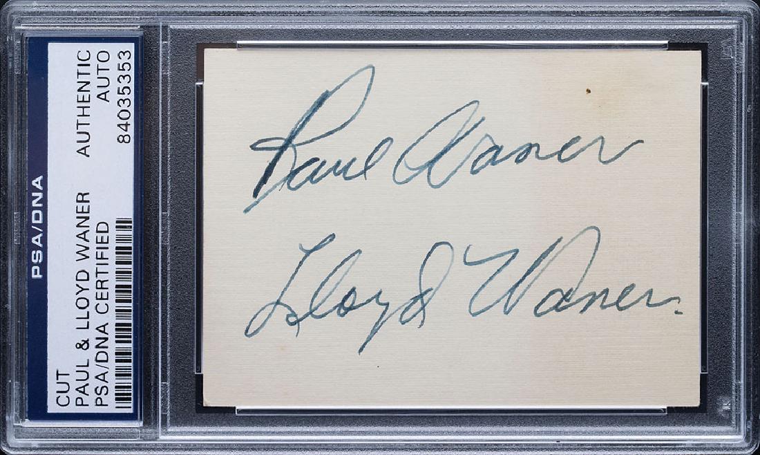 Paul And Lloyd Waner Signatures