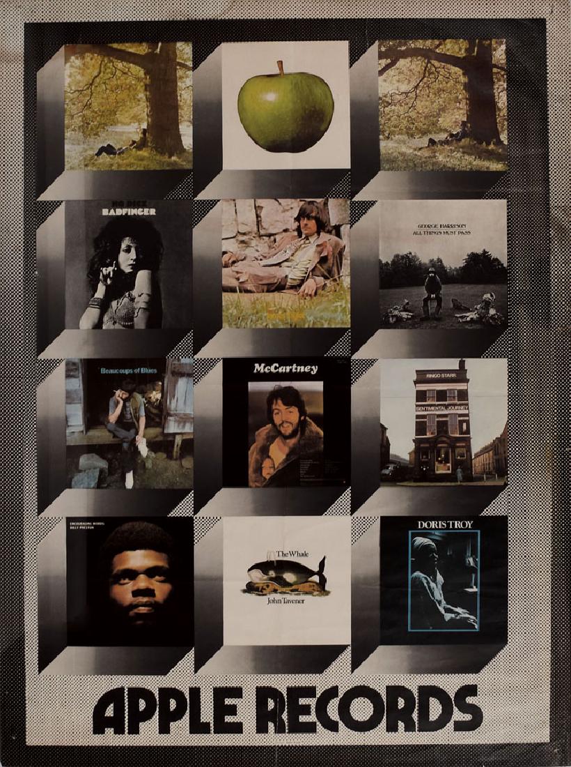 Beatles 1970s Apple Records Promotional Poster