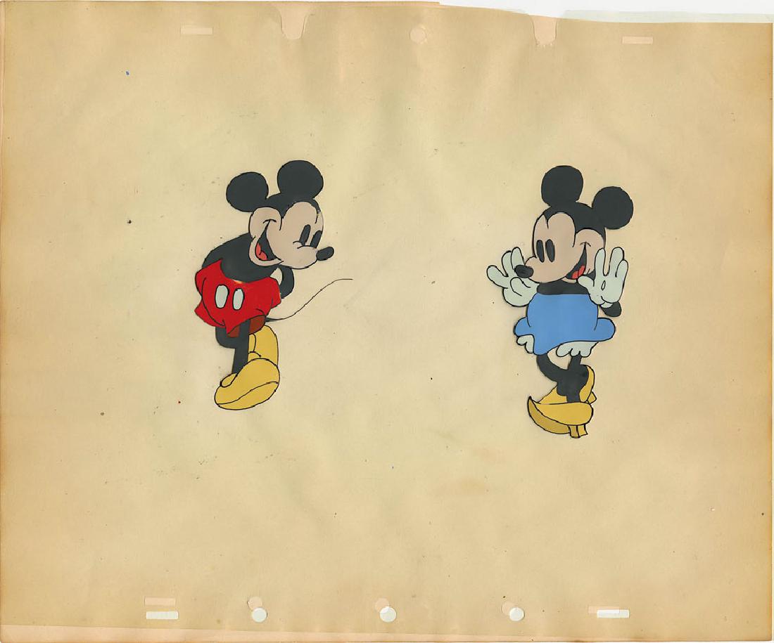 Mickey and Minnie Mouse production cel