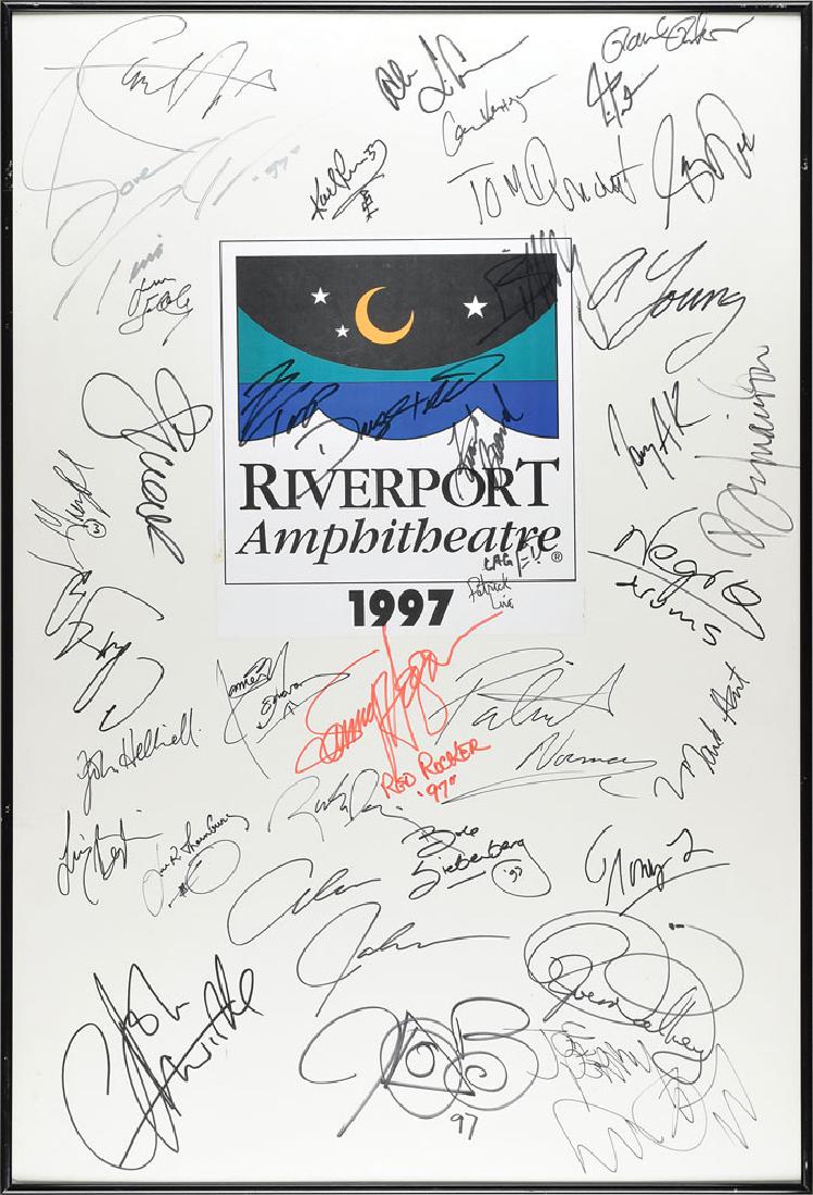 1997 Riverport Amphitheatre Multi-Signed Poster