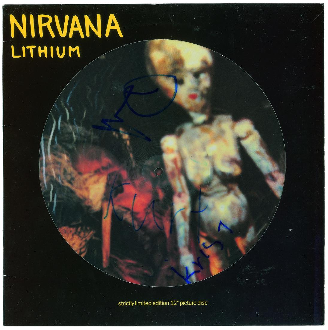 Nirvana Signed 'Lithium' Picture Disc Album