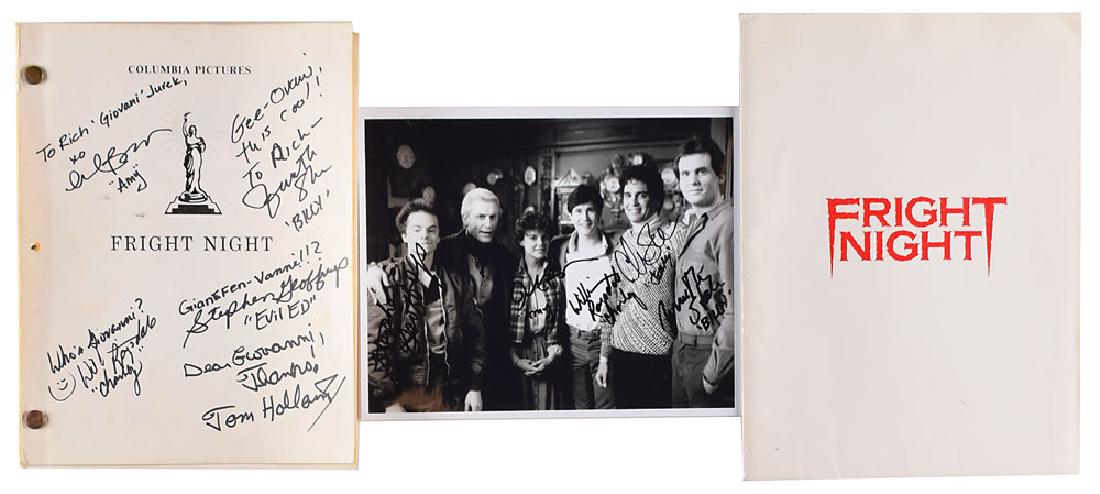 Fright Night Cast Signed Original Draft Script
