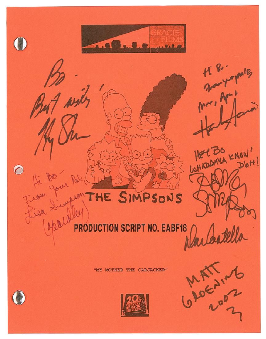The Simpsons Cast Signed Script