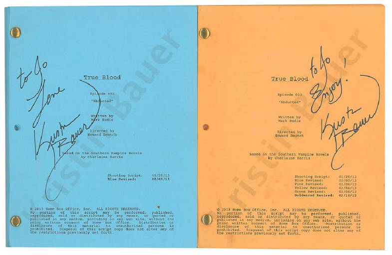 Kristin Bauer Van Straten's Pair Of True Blood Scripts
