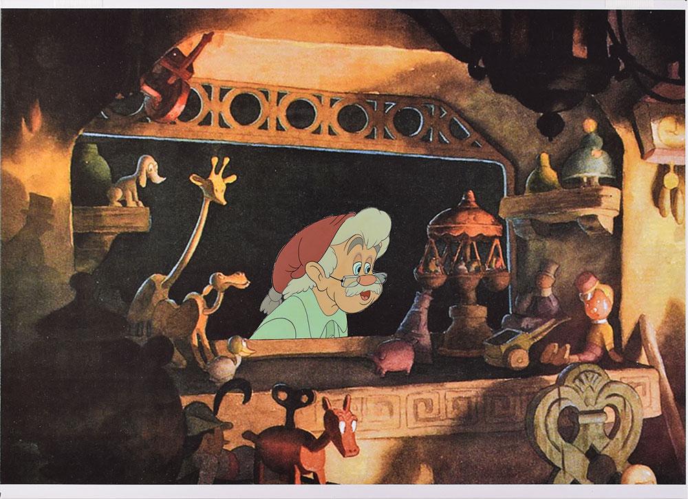 Mister Geppetto production cel from Pinocchio - Jan 08, 2020 | RR ...