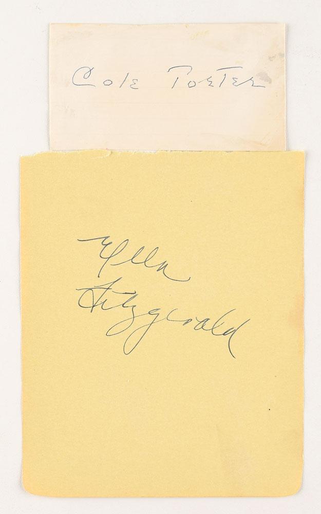Cole Porter And Ella Fitzgerald Signatures