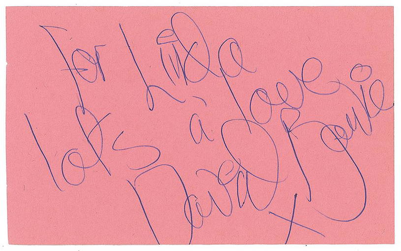 David Bowie Signature