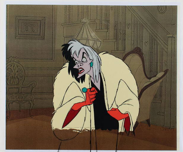 Cruella De Vil Production Cel From 101 Dalmatians