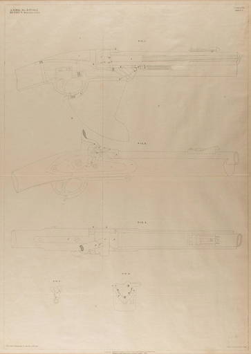 Alexander Henry Rifle Patent Lithograph