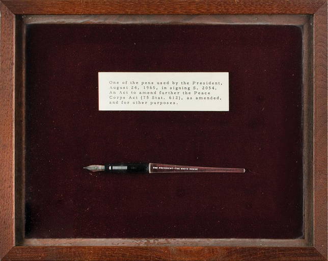 Lyndon B. Johnson Peace Corps Bill Signing Pen