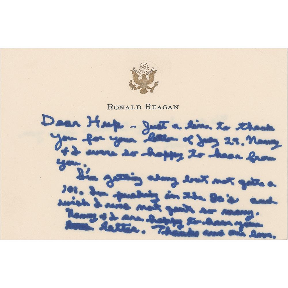Ronald Reagan Autograph Letter Signed