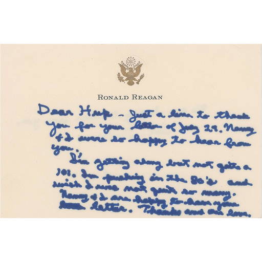 Ronald Reagan Autograph Letter Signed