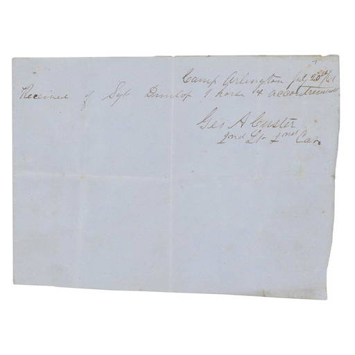 George A. Custer Autograph Document Signed - Apr 14, 2021 | RR Auction ...