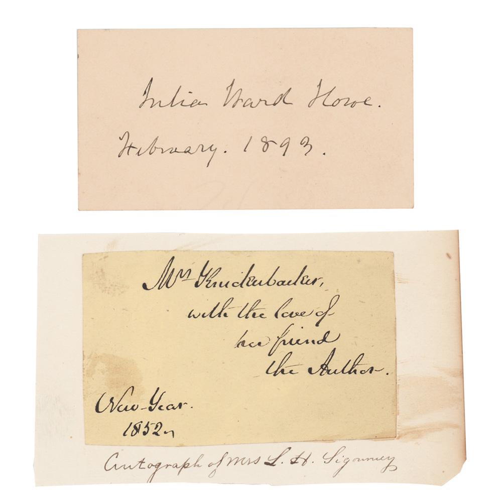 Julia Ward Howe And Lydia Sigourney Signatures