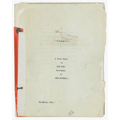 The Who: Pete Townshend Hand Annotated Tommy Screenplay