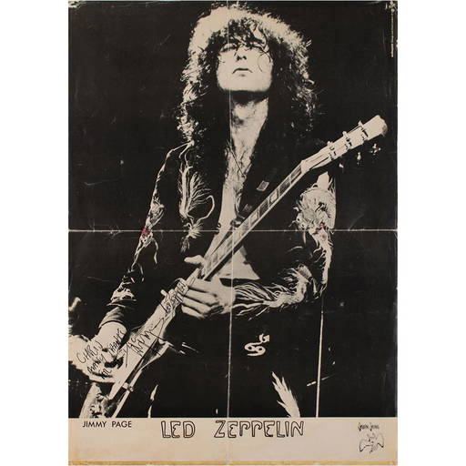 Led Zeppelin: Jimmy Page Signed Poster