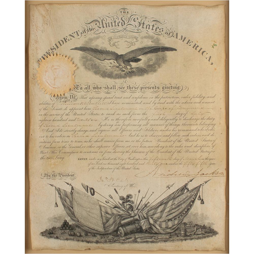 Andrew Jackson Document Signed As President