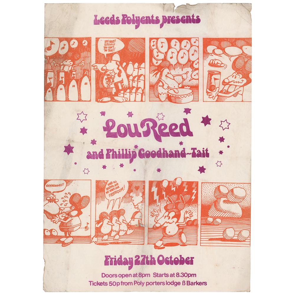 Lou Reed 1967 Leeds Poster