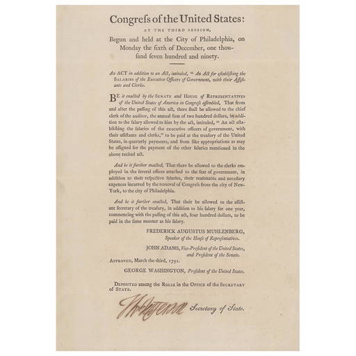 Thomas Jefferson Document Signed - Sep 15, 2021 | RR Auction in MA