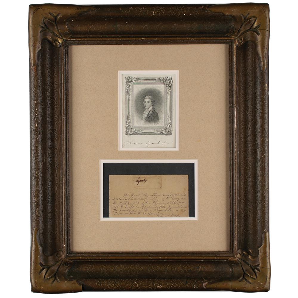 Thomas Lynch, Jr. Signature (#0136) on Sep 15, 2021 | RR Auction in MA