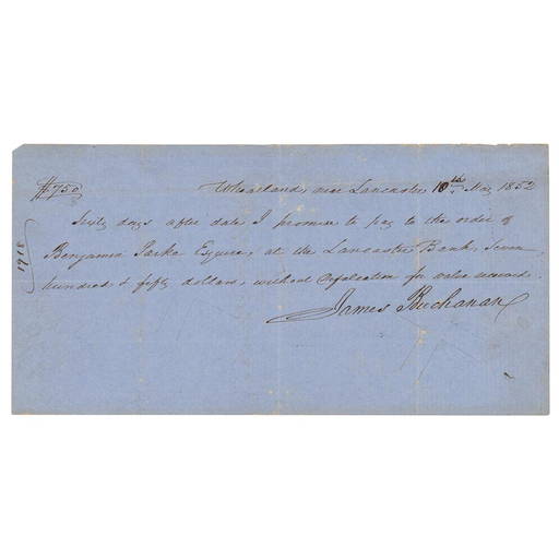 James Buchanan Autograph Document Signed - Nov 10, 2021 | RR Auction in MA