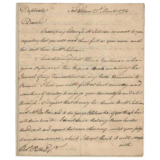 Warren Hastings Letter Signed