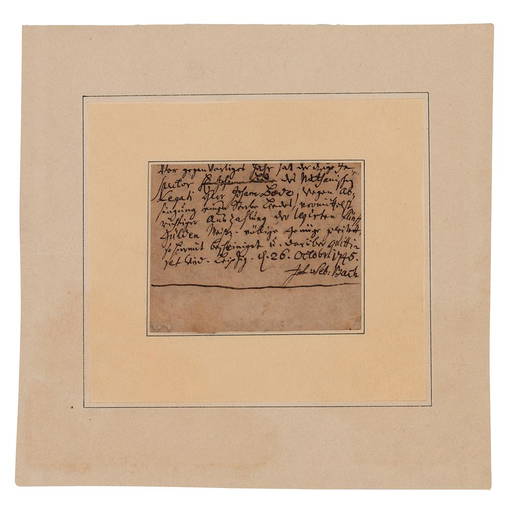 Johann Sebastian Bach Autograph Document Signed (#0508) on Feb 09, 2022 ...