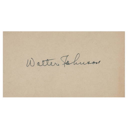 Walter Johnson Signature