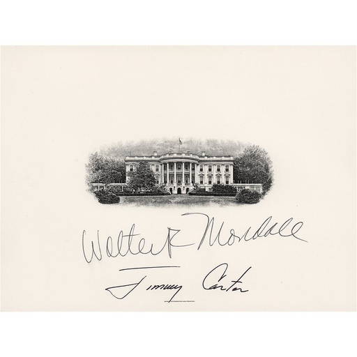 Jimmy Carter And Walter Mondale Signed Engraving Jimmy Carter And Walter Mondale Signed Engraving