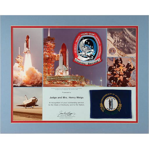 STS-9 Flown Kentucky State Flag and Insignia Patch (#9581) on Apr 21 ...