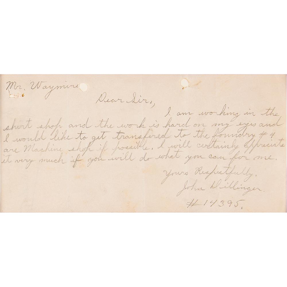 John Dillinger Autograph Letter Signed From Prison