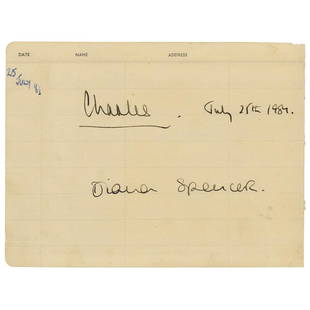 Princess Diana And Prince Charles Signatures