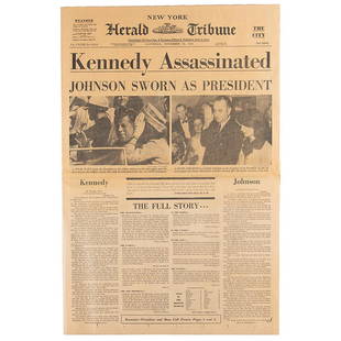 1963 Chicago American President Kennedy Assassination Newspaper