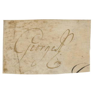 King George Iii Signature With Seal.