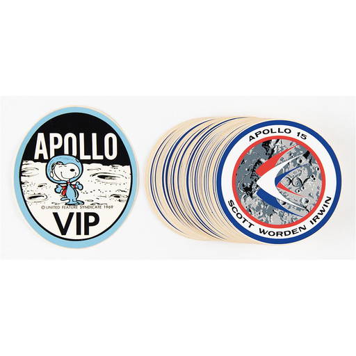 Al Worden's (74) Apollo Stickers (#7476) on Oct 20, 2022 | RR Auction in MA
