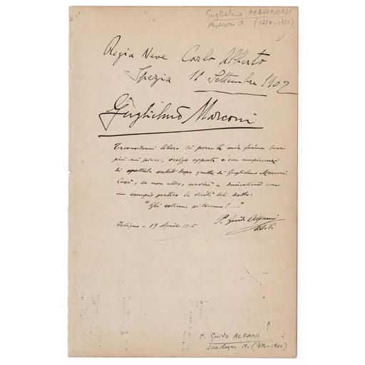 Guglielmo Marconi Signature