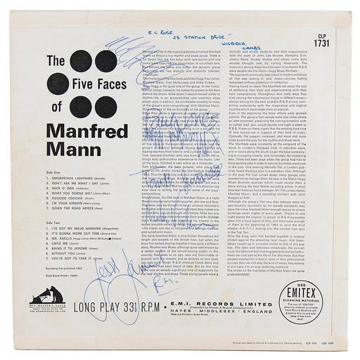 Manfred Mann Signed Album